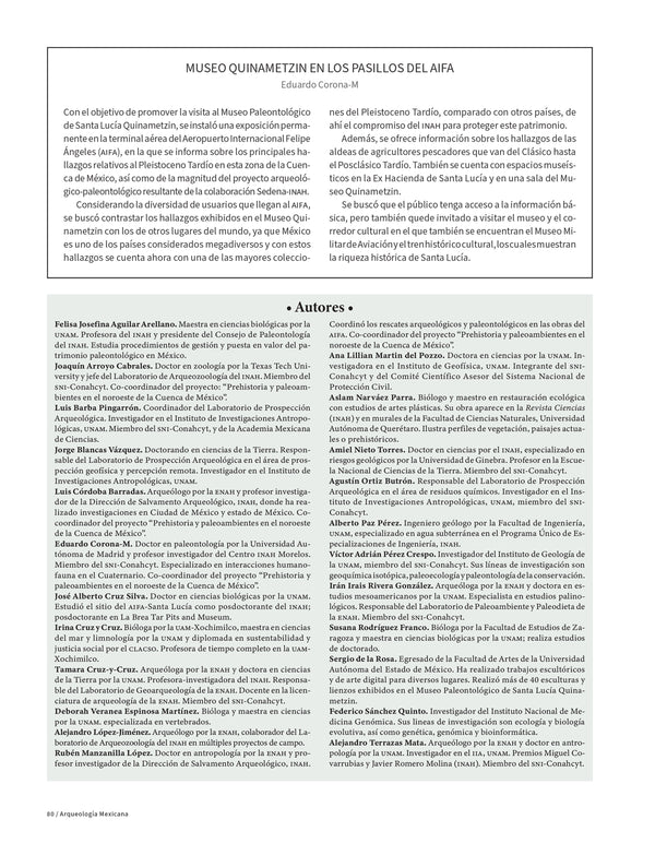 Quinametzin. Museo paleontológico de Santa Lucía – Tienda web Editorial ...